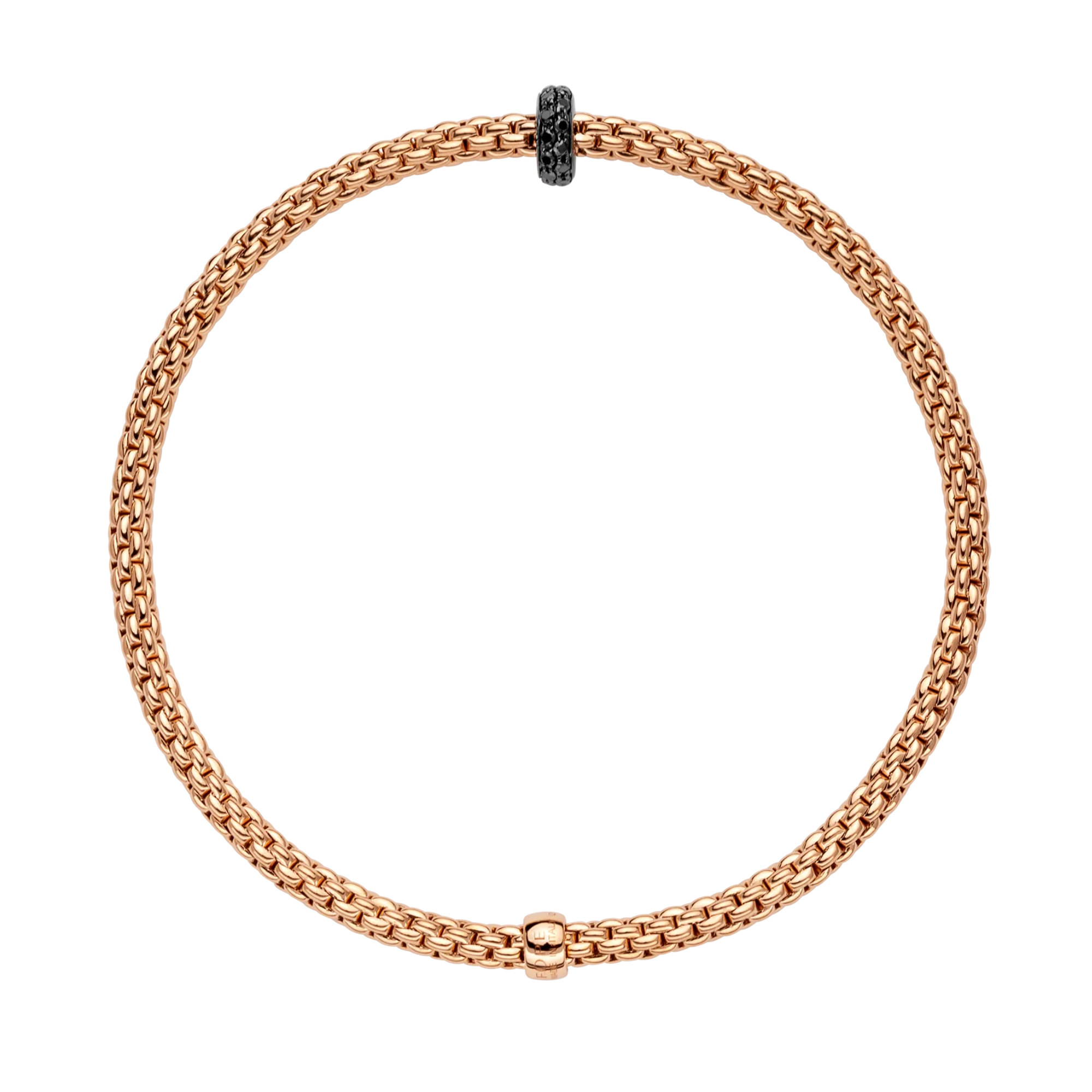 FOPE Prima Flex'it Armband mit schwarzen Diamanten - 74508BX_BN_R_X1X_0XS